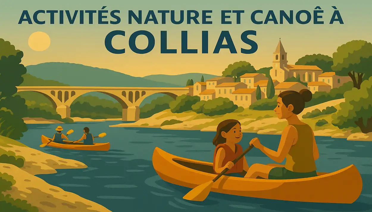 Activités nature et canoë à Collias : kayak, falaises, baignade et ...